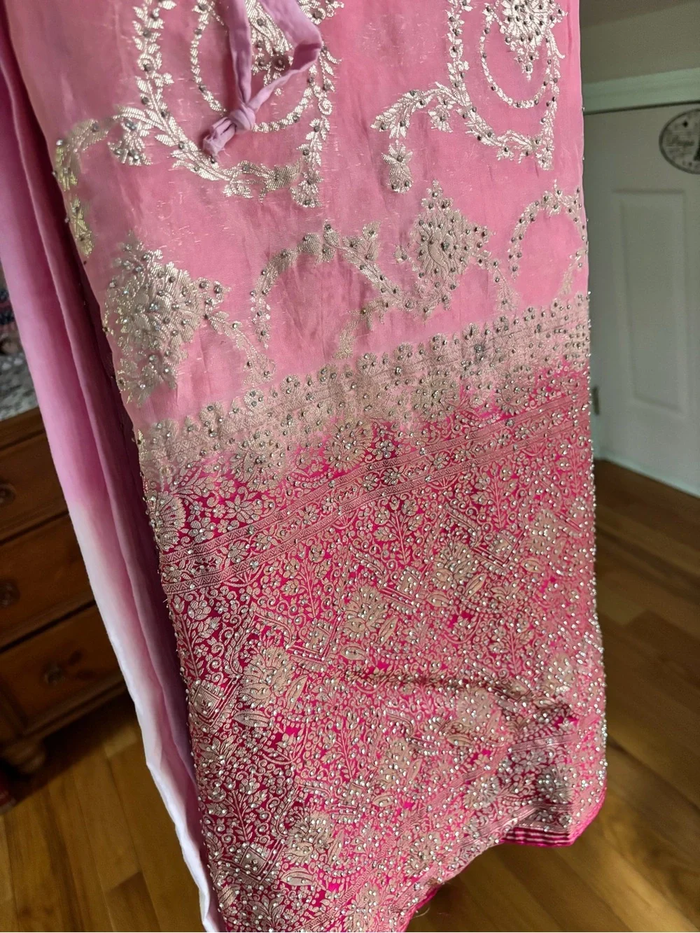 Sarees | Authentic Saree Stunning Pink Silk Saree With Custom Blouse ...